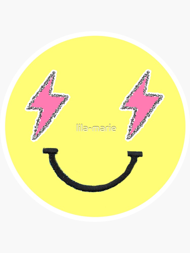 "Preppy smiley face sticker " Sticker for Sale by lila-marie | Redbubble