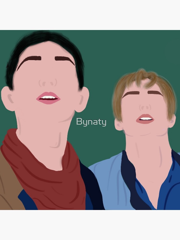 "Merlin bbc digital portrait design" Sticker for Sale by Bynaty | Redbubble