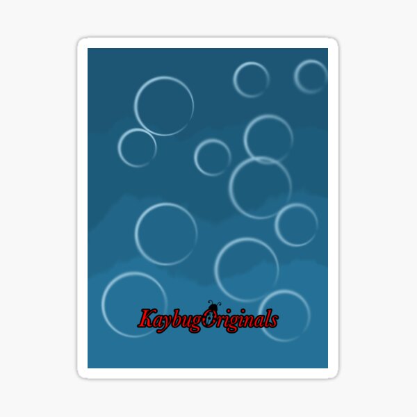"Blue bubbles" Sticker for Sale by KaybugOriginals | Redbubble