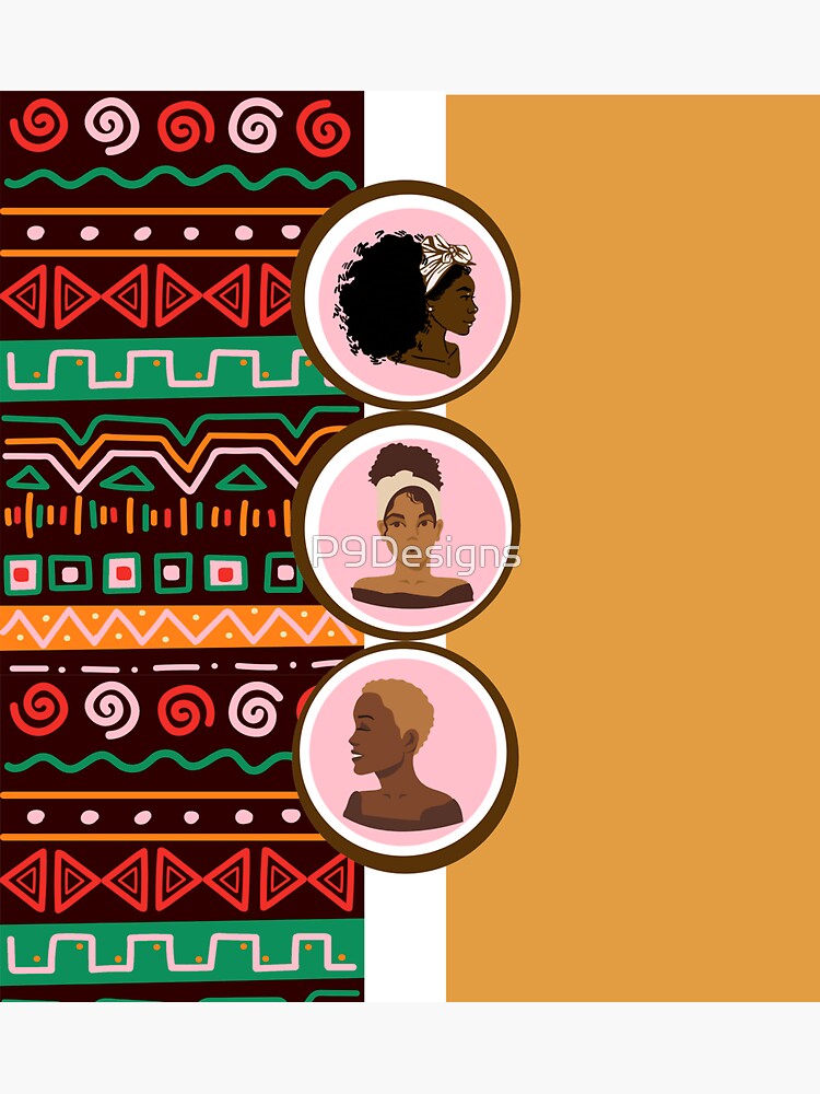 "Beautiful Black Girls Trio" Sticker for Sale by P9Designs | Redbubble