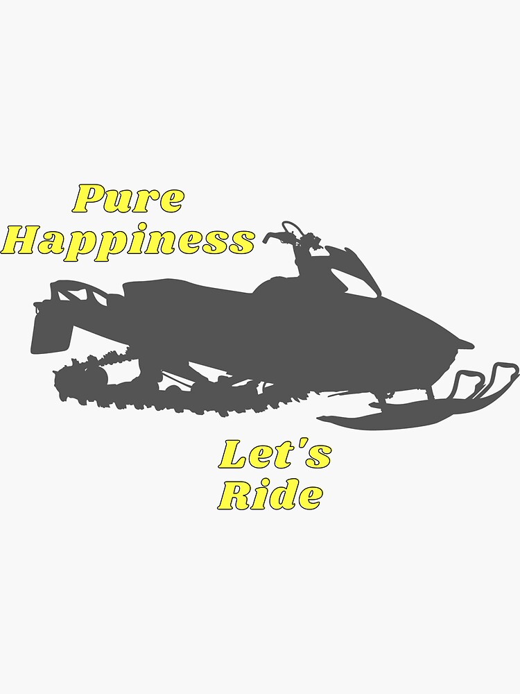 "Pure Happiness, Let's Ride" Sticker for Sale by TopicDiscussion ...