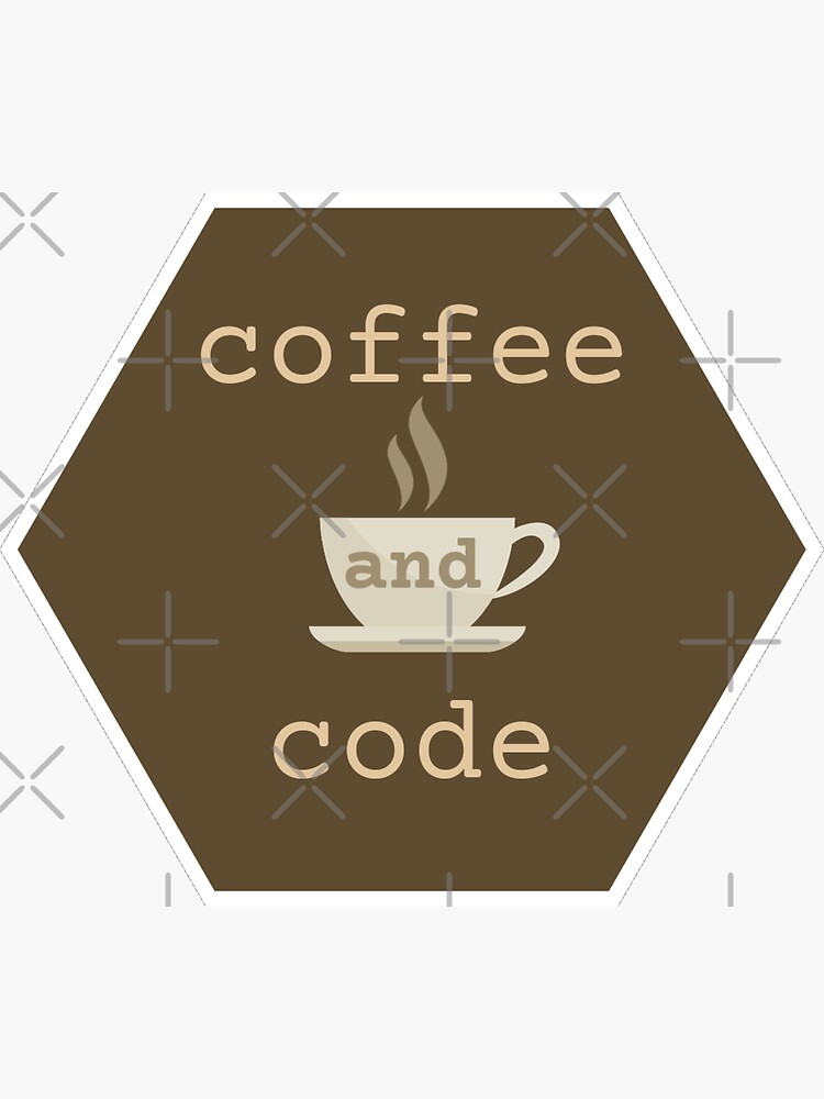 "Coffee and code" Sticker for Sale by Sci-Art-Cafe | Redbubble