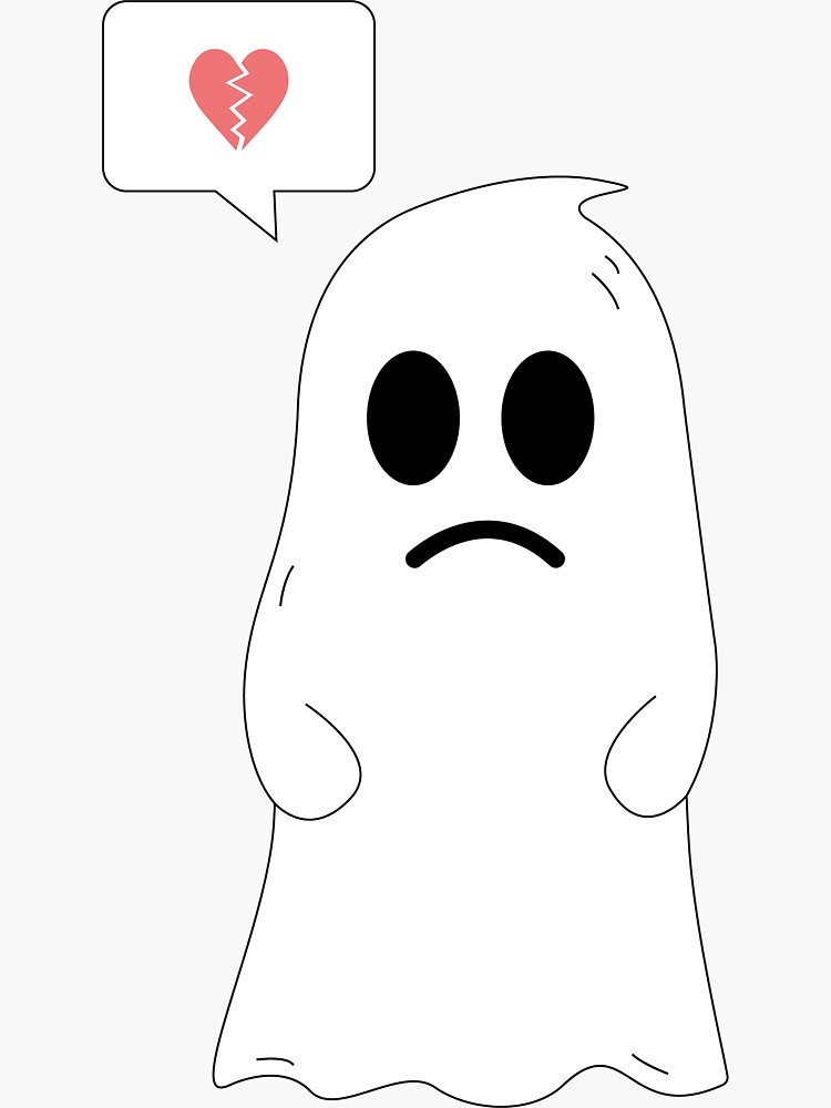 "Sad Ghost" Sticker for Sale by MohamadChebbo | Redbubble
