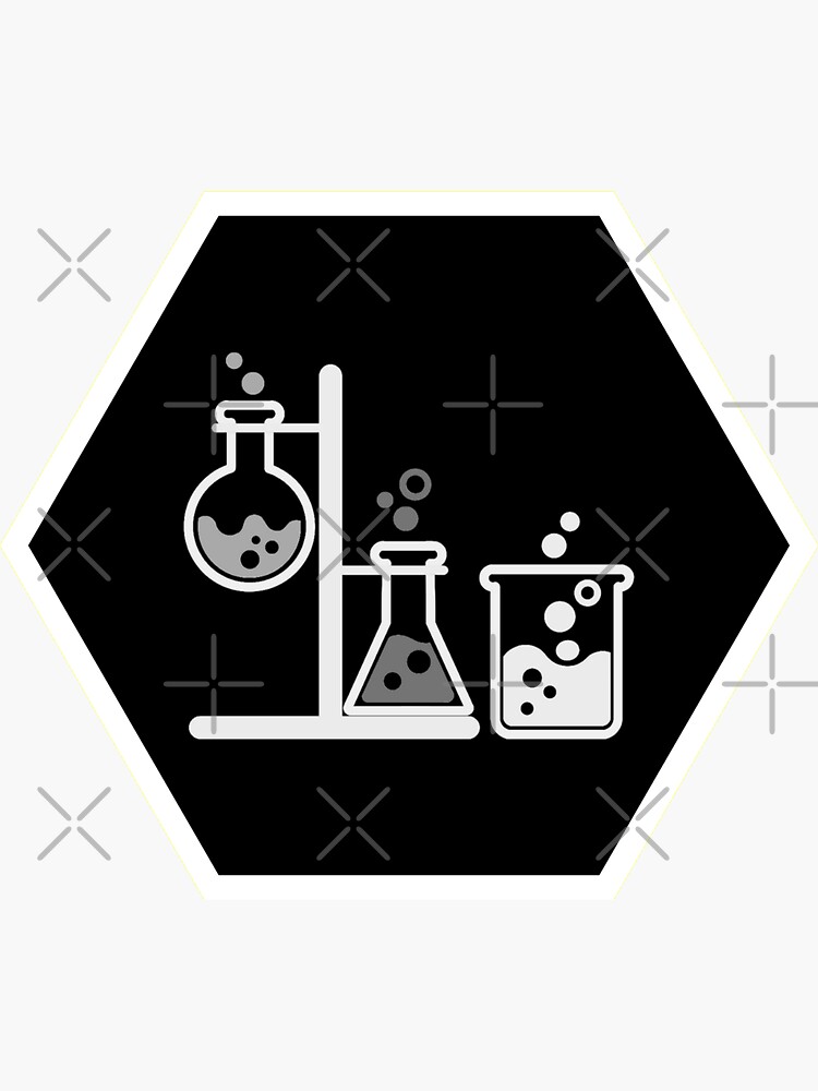 "Science hex logo" Sticker for Sale by Sci-Art-Cafe | Redbubble