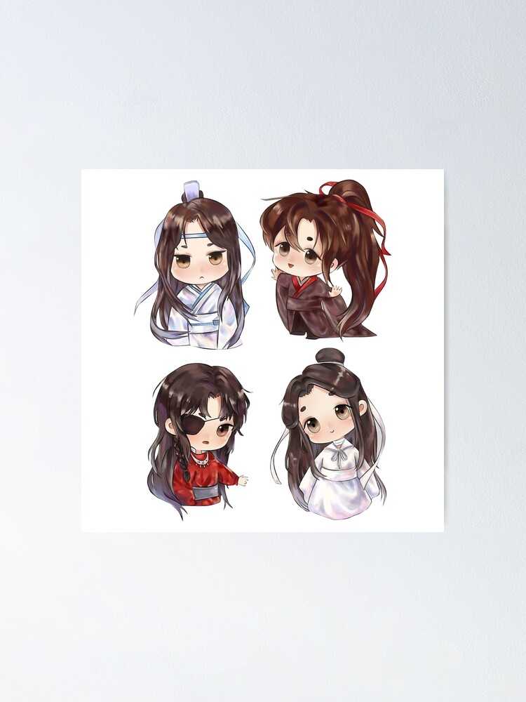 "Chibi Characters TGCF" Poster for Sale by mrgopinkston | Redbubble