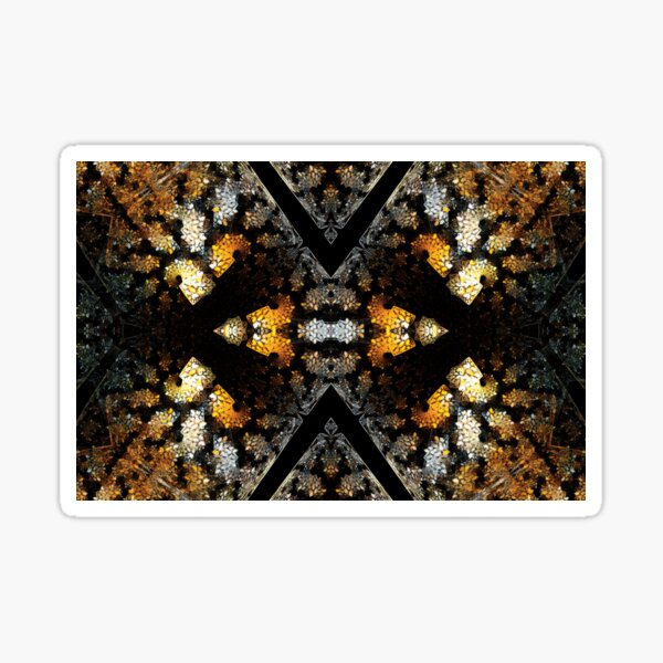 "Fractal rust and silver mosaic" Sticker for Sale by effervescence ...