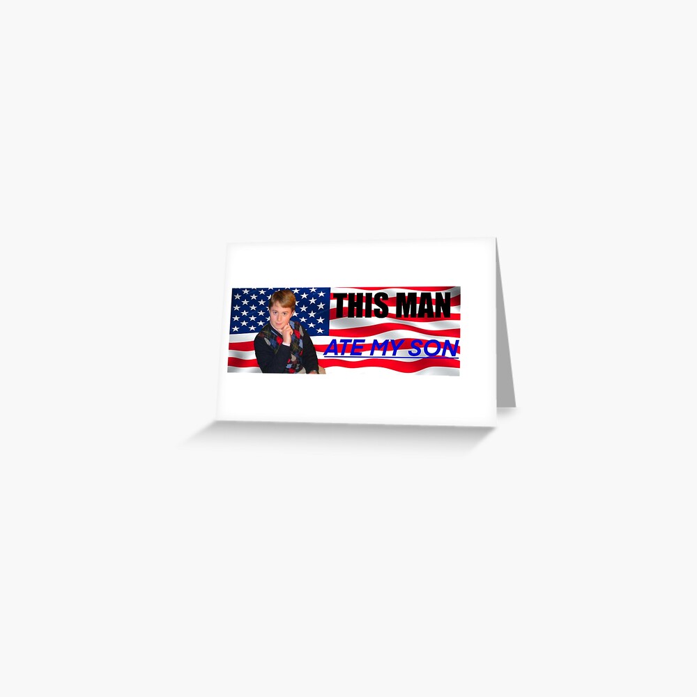 Nevel Papperman This Man Ate My Son Icarly Bumper Sticker Greeting Card By Oliviah76 Redbubble