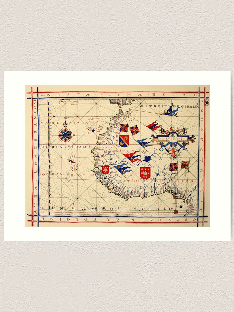 "Nautical chart of Portuguese cartographer Fernão Vaz Dourado (1571 ...