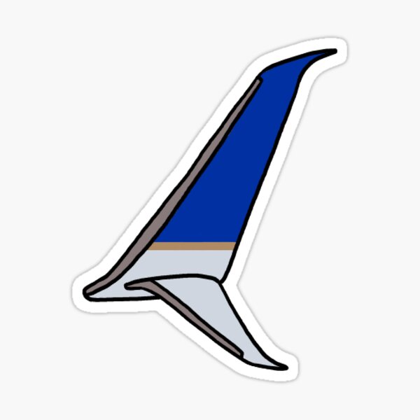 "United Airlines Boeing 737 Split Scimitar (Left-Facing)" Sticker for ...