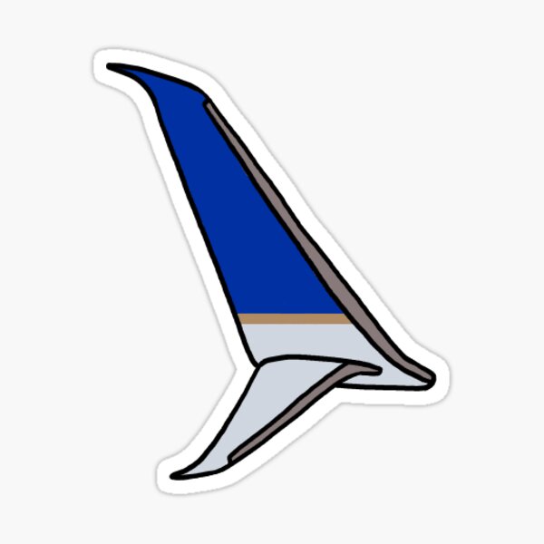 "United Airlines Boeing 737 Split Scimitar (Right-Facing)" Sticker for ...