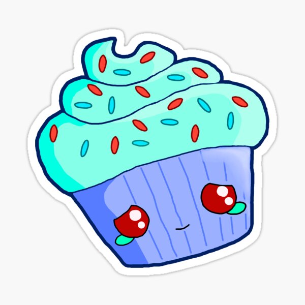 "Blueberry Cupcake" Sticker by Maculele | Redbubble