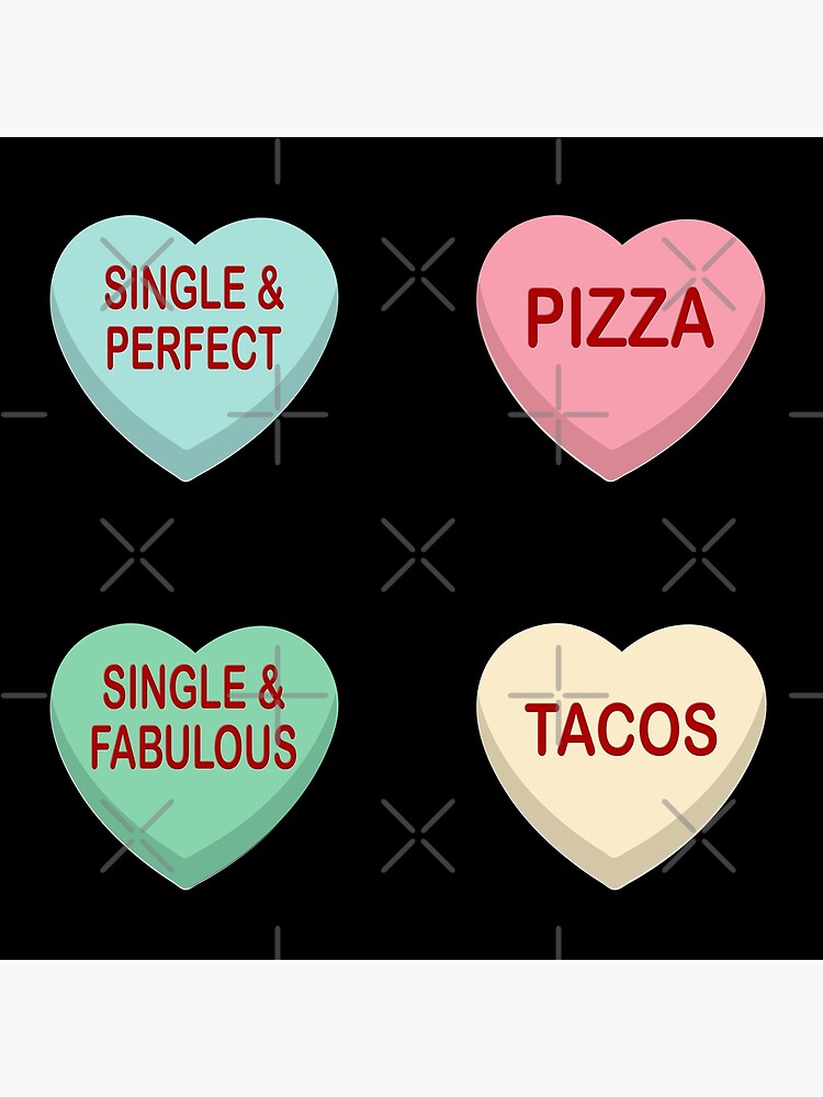 Fotodruck for Sale mit "Candy Heart Anti Valentines Day Sticker Pack ...