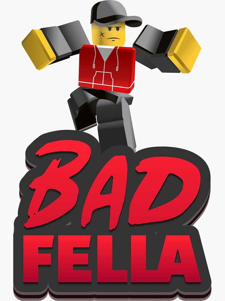 "Black Roblox-Style Bad Fella Gamer" Sticker by Roblox-Tshirt | Redbubble