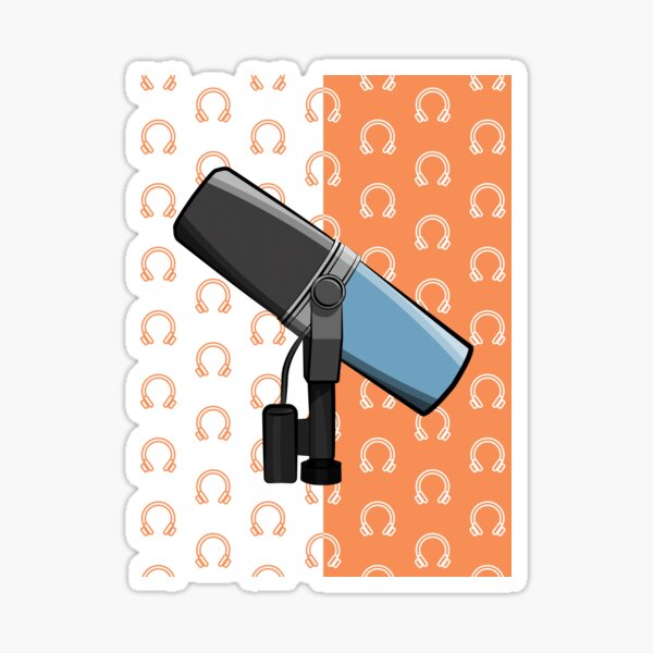 "Podcaster's Microphone and Headphones" Sticker by Oval-Designs | Redbubble