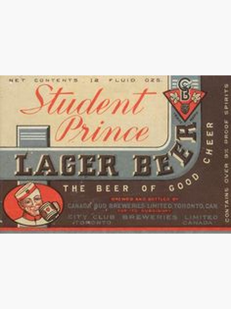 "Student Prince Lager Beer" Sticker for Sale by uniquenostalgia | Redbubble