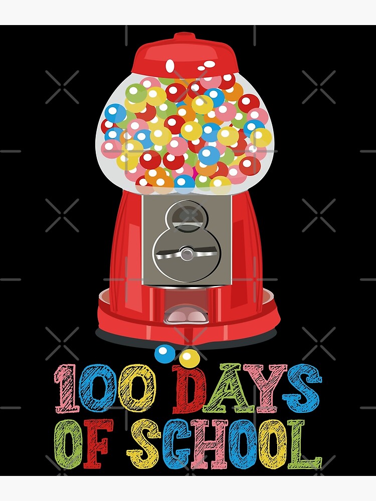 Impression photo « 100 jours d'école Gumball Machine pour enfants ou ...