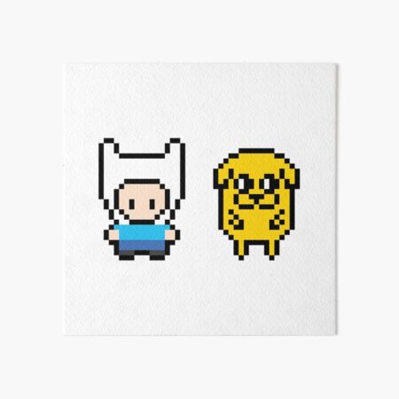 "Finn and Jake Pixel Art | Adventure Time" Art Board Print by Jen ...