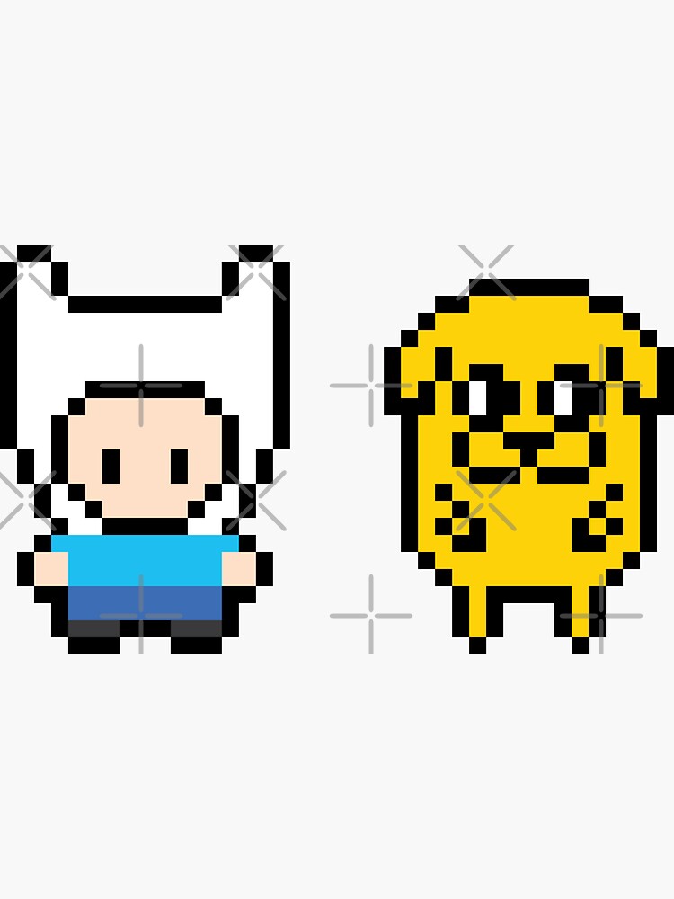 "Finn and Jake Pixel Art | Adventure Time" Sticker by Jen-esaisquoi ...