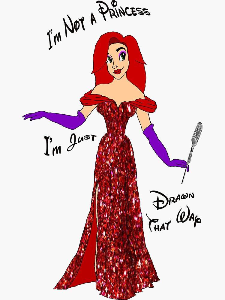 "Jessica Rabbit Princess" Sticker by RoussieTheFox | Redbubble