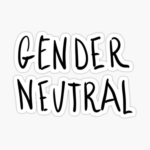 "Gender Neutral " Sticker for Sale by plumpjose | Redbubble