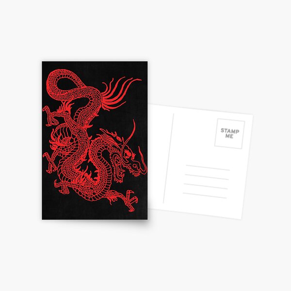 "Red Chinese Dragon" Postcard for Sale by EddieBalevo | Redbubble