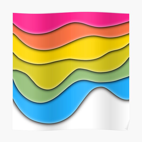 "[Pan Pride] Falling Colors" Poster for Sale by GothamGamer117 | Redbubble