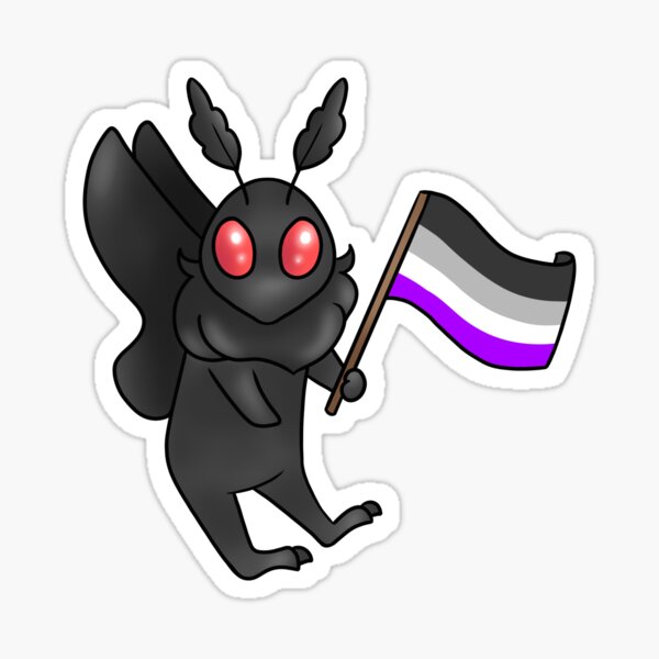 "Mothman ace asexual pride flag " Sticker for Sale by Megikyu | Redbubble