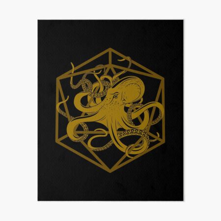 "OCTOPUS D20 dnd dice with tentacles and Cthulhu vibes" Art Board Print ...