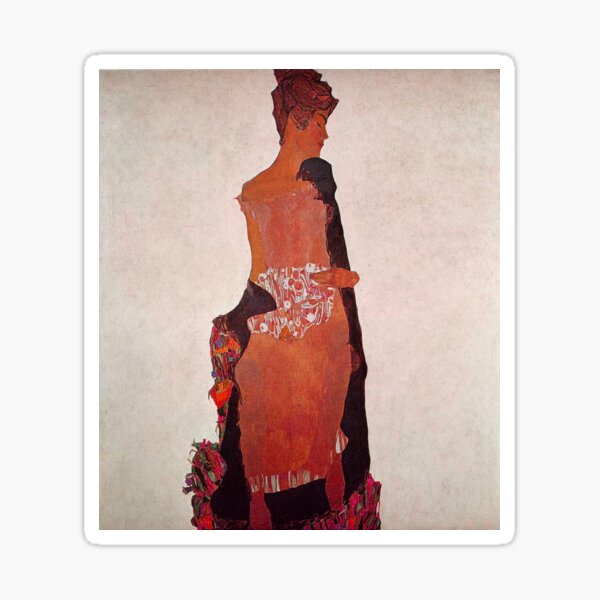 "Egon Schiele Portrait of Gerti Schiele 1909" Sticker for Sale by ...