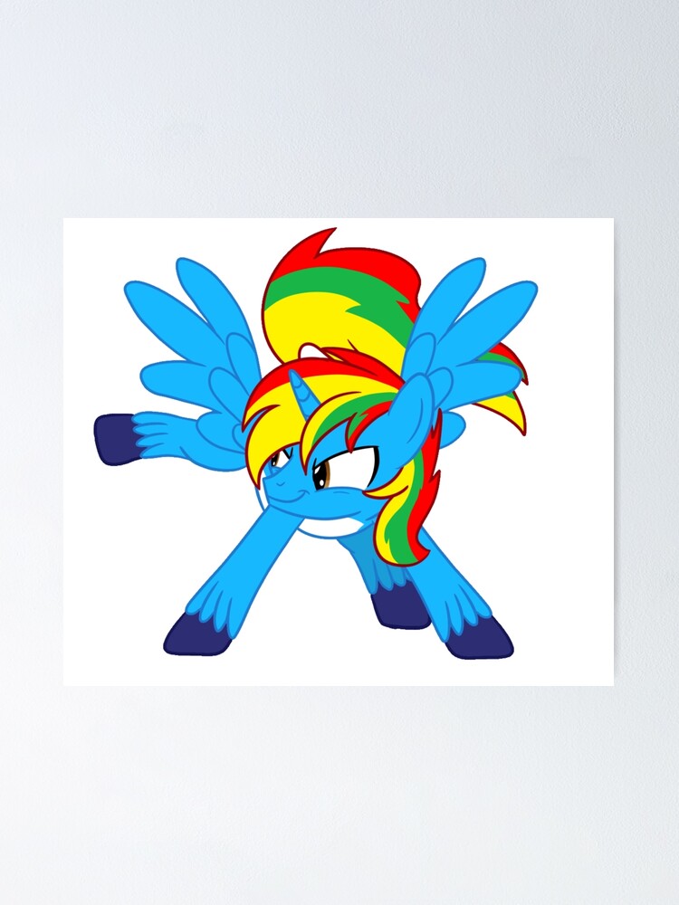 "Pony base Shield Wing kicking horses animation" Poster for Sale by ...