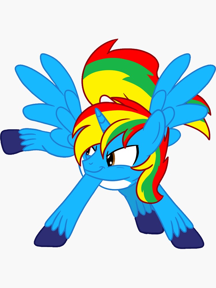 "Pony base Shield Wing kicking horses animation" Sticker for Sale by ...