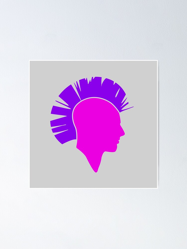 "My classic punk mohawk drawing " Poster for Sale by Blondiabshop ...