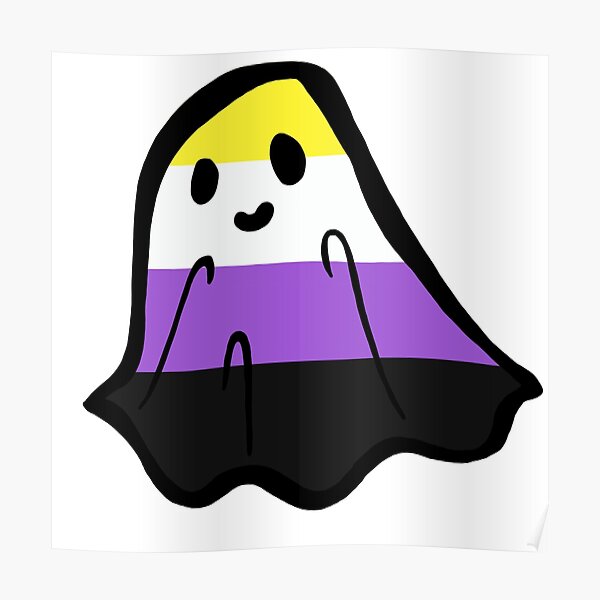 "Non-binary ghost" Poster for Sale by LucAndLil | Redbubble