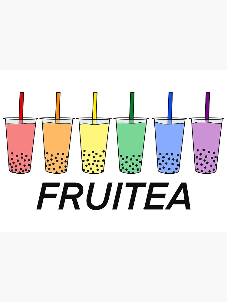 "Fruitea Bubble Tea Pride Flag" Poster by thetiredmermaid | Redbubble