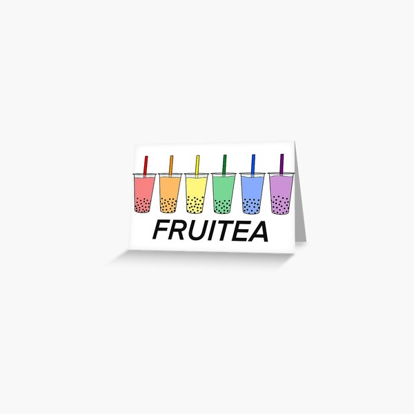 "Fruitea Bubble Tea Pride Flag" Greeting Card by thetiredmermaid ...