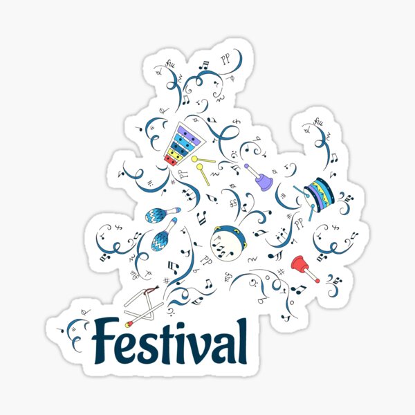 "Kids music festival" Sticker by kami104 | Redbubble