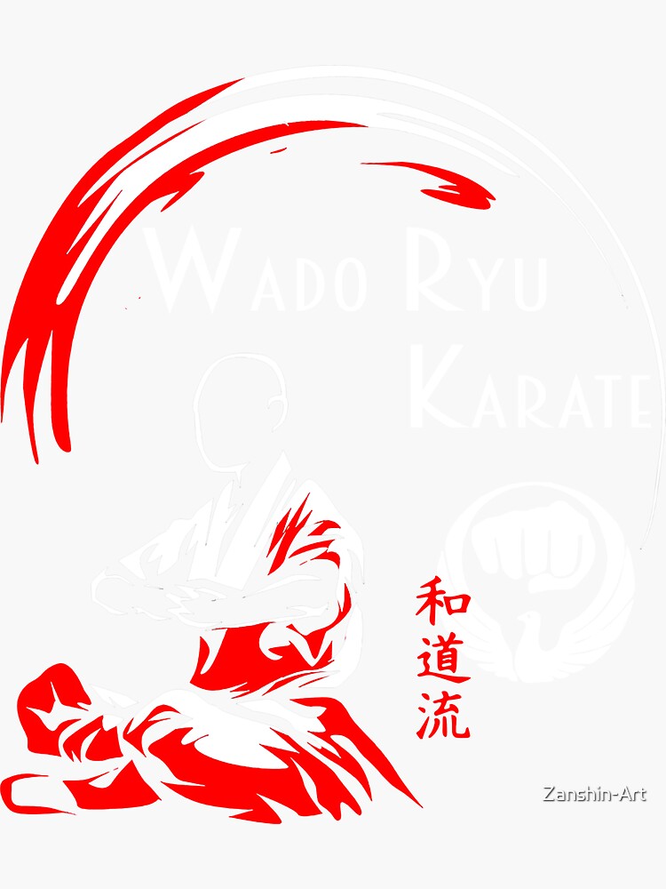 "Wado Ryu Karate Sensei Meditation - Budo Martial Arts Design" Sticker ...