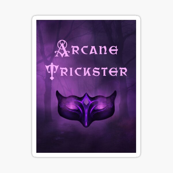 "Arcane Trickster mask" Sticker for Sale by SpinnerED | Redbubble