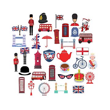 "London England Tiny Things All Things British" Sticker for Sale by ...