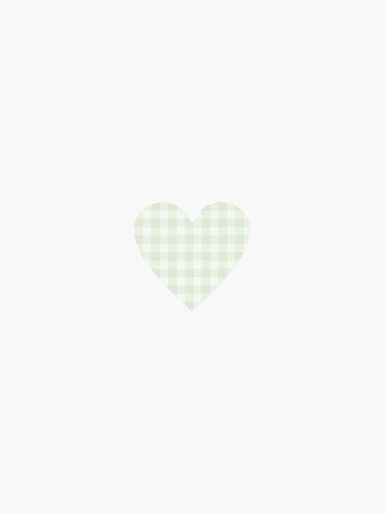"Pastel Green Plaid Heart" Sticker for Sale by saturnirl | Redbubble