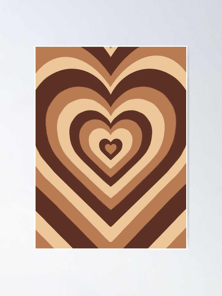 "Brown Heart power puff girls style" Poster for Sale by ArmlessAcrobat ...