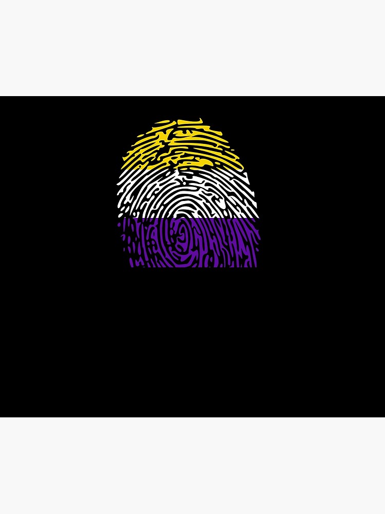 Póster «Huella digital queer no binaria LGBT» de LGBTQueer | Redbubble