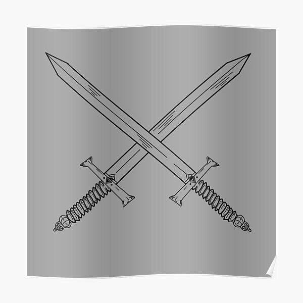 "Crossed swords" Poster for Sale by HomeofDragons | Redbubble