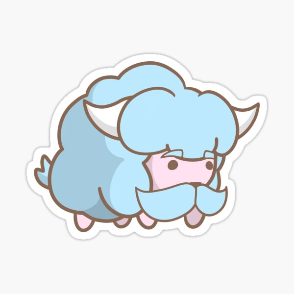 "Starbound- Ice Fluffalo" Sticker for Sale by CaptainPoptop | Redbubble
