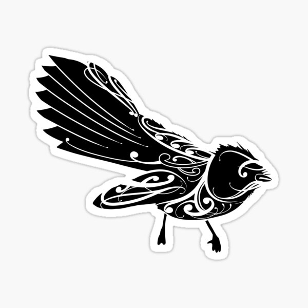 " New Zealand Native Piwakawaka Bird - Fantail" Sticker for Sale by ...