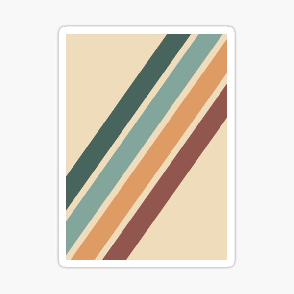 "Vintage Retro 70s Stripes" Sticker for Sale by VintageRetroDep | Redbubble