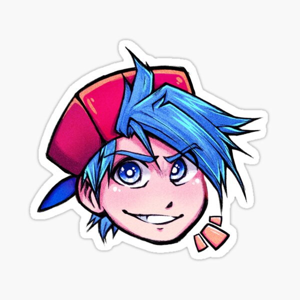 "Boyfriend FNF ( Friday Night Funkin)" Sticker by CosmicVoid | Redbubble
