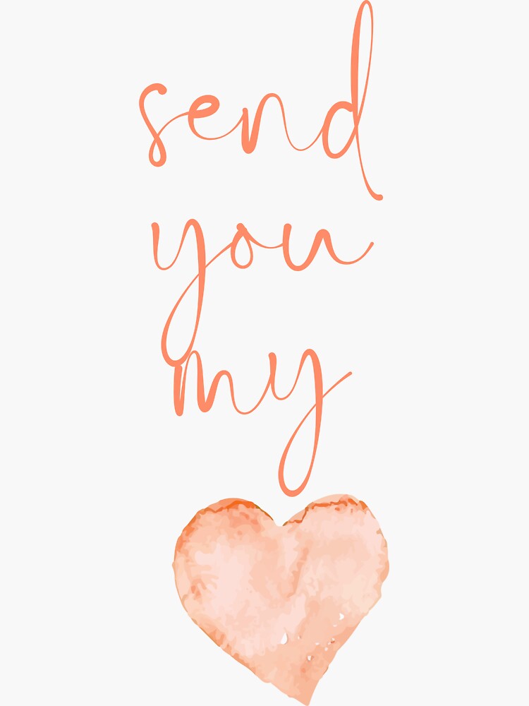 "send you my heart" Sticker for Sale by Mnouna | Redbubble