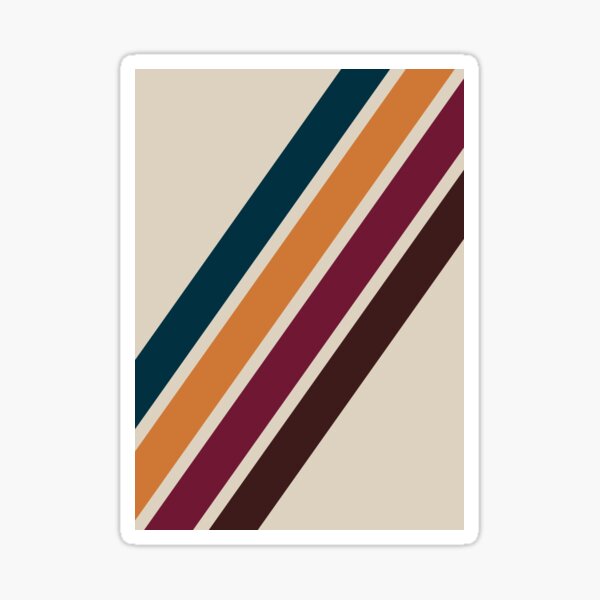 "Vintage Retro 70s Stripes" Sticker for Sale by VintageRetroDep | Redbubble
