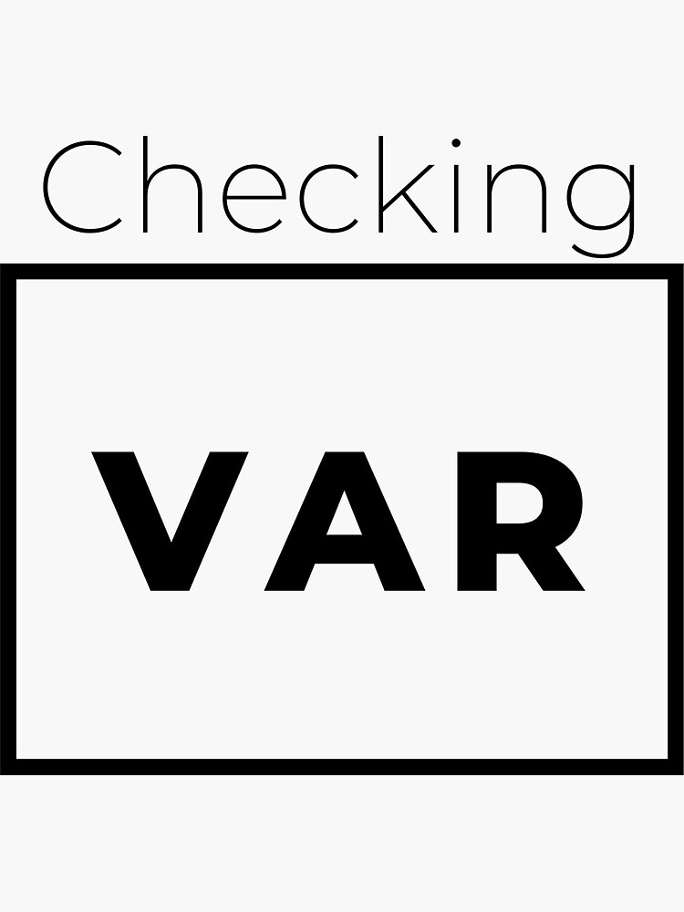"Checking VAR football | soccer coach" Sticker for Sale by Onside-goals ...